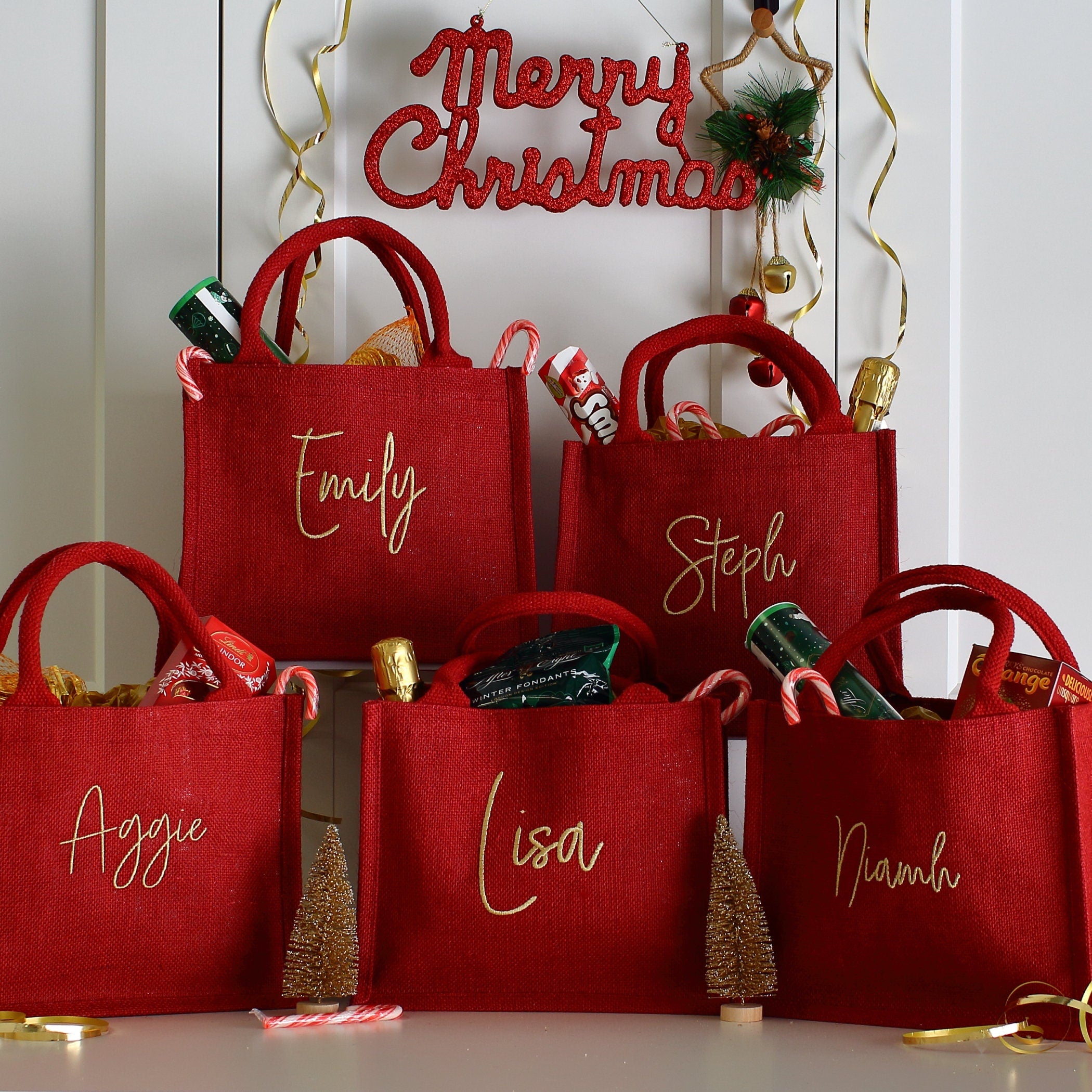 Personalized Embroidered Christmas Gift Bag – Felicitas Gift