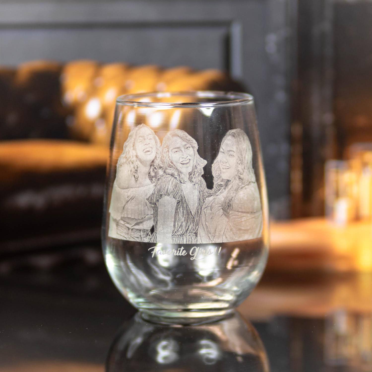 Custom Engraved Glass | Family portrait, Personalized gift – Felicitas Gift